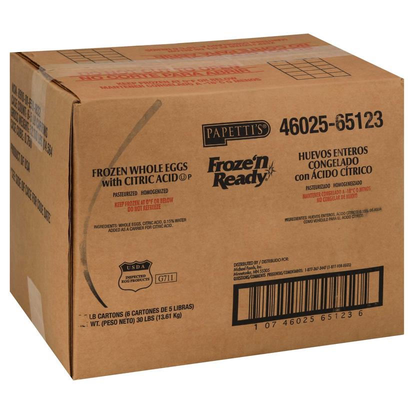 Michael Foods Papettis Whole Eggs Case | FoodServiceDirect